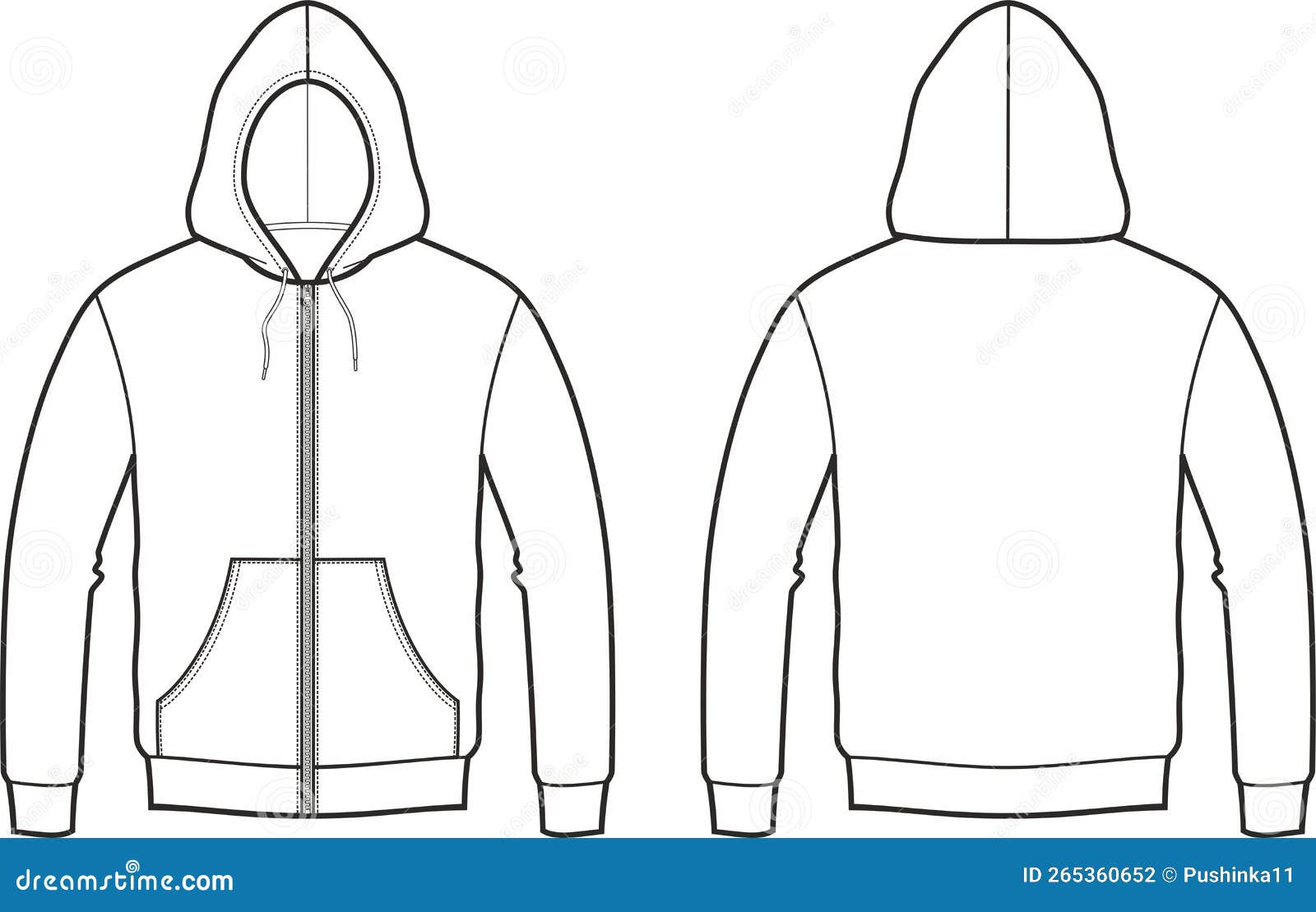 Men`s hooded jacket stock vector. Illustration of clothing - 265360652