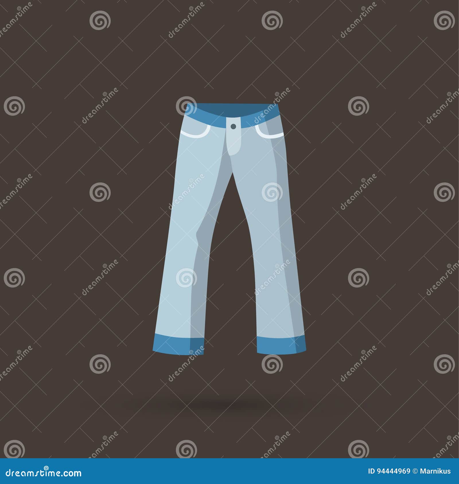 Men`s jeans icon stock vector. Illustration of garments - 94444969
