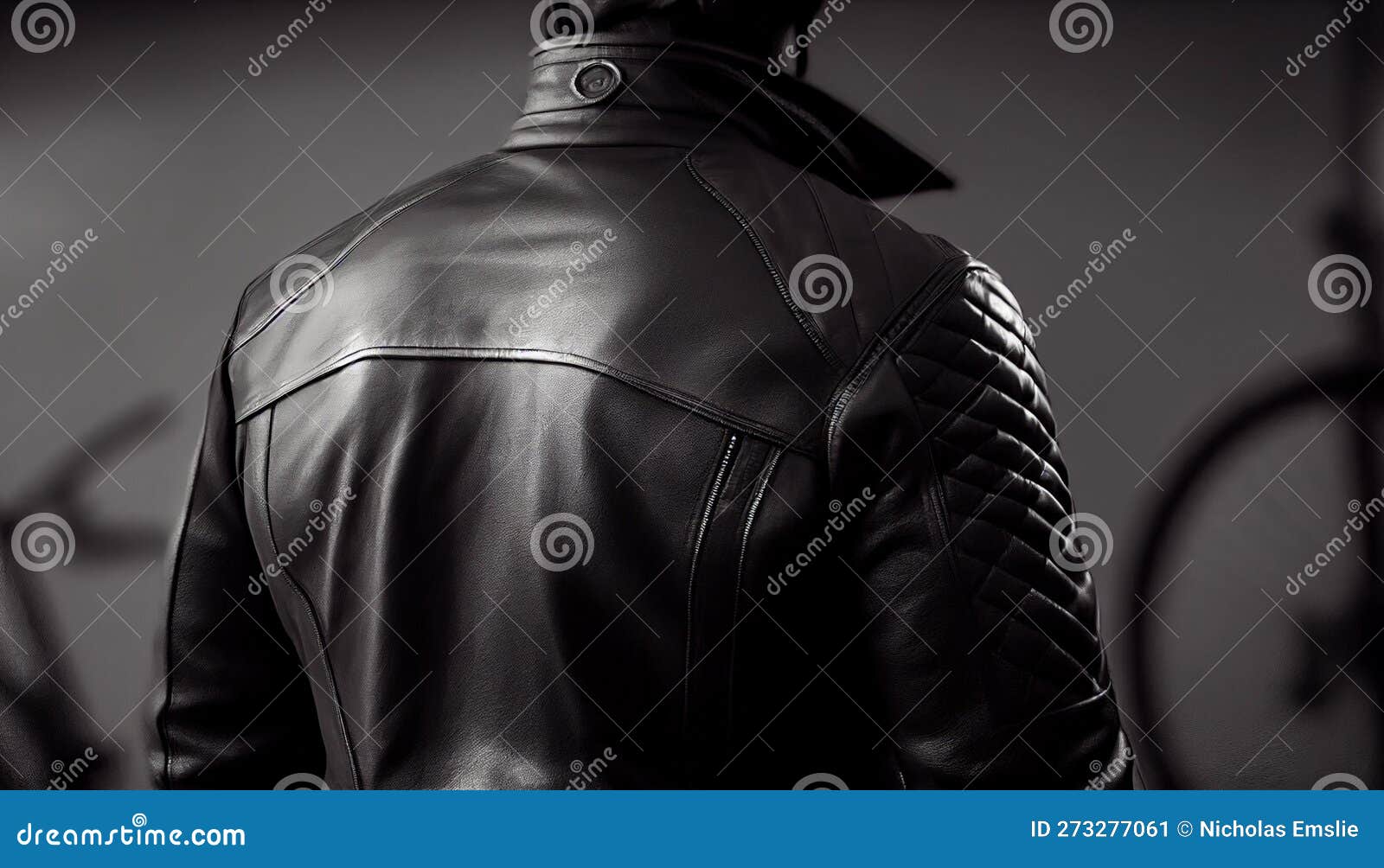 Men S Leather Jacket Ai Generated Stock Image - Image of jacket ...