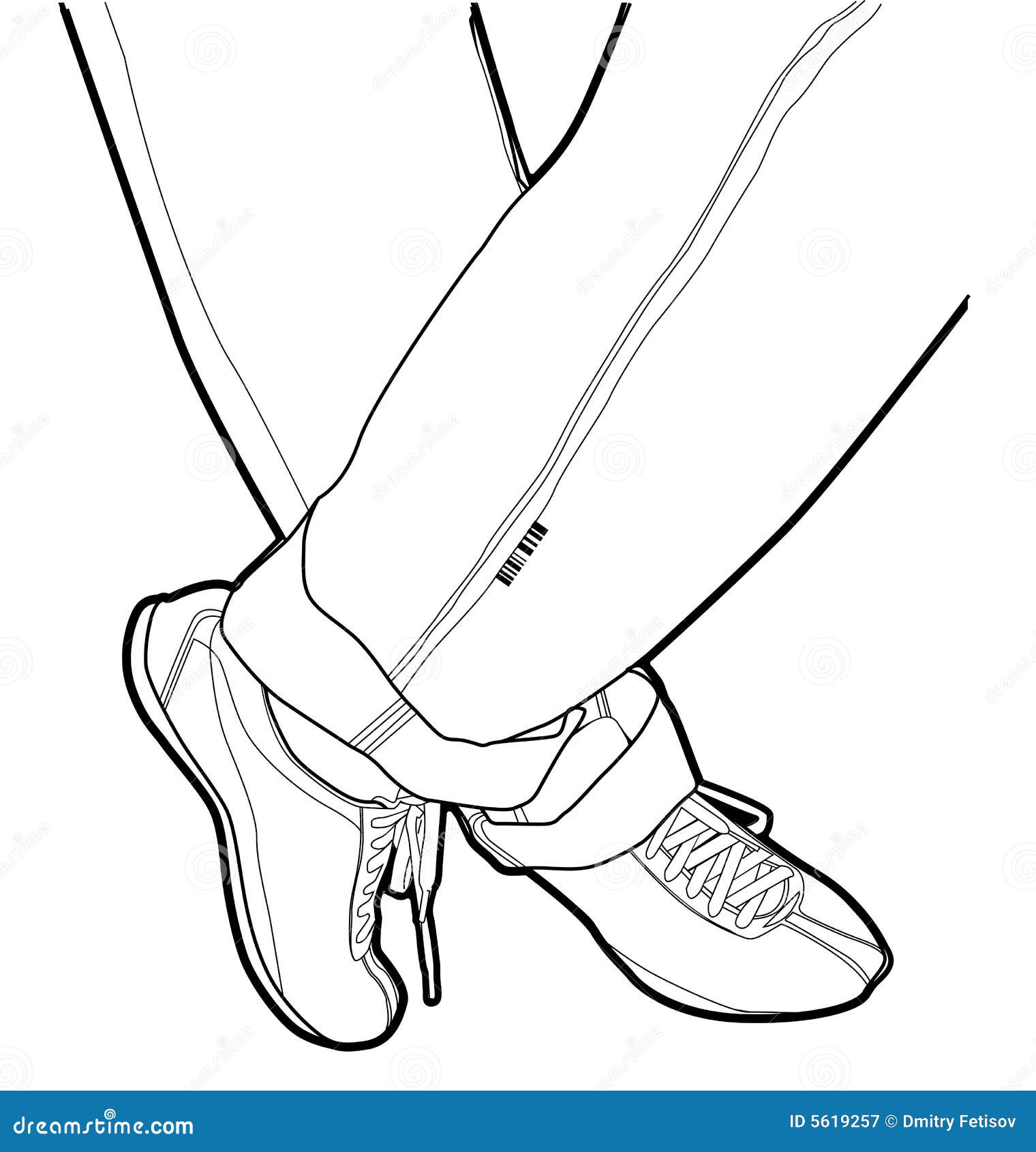 Men s legs stock vector. Illustration of legs, sneakers - 5619257