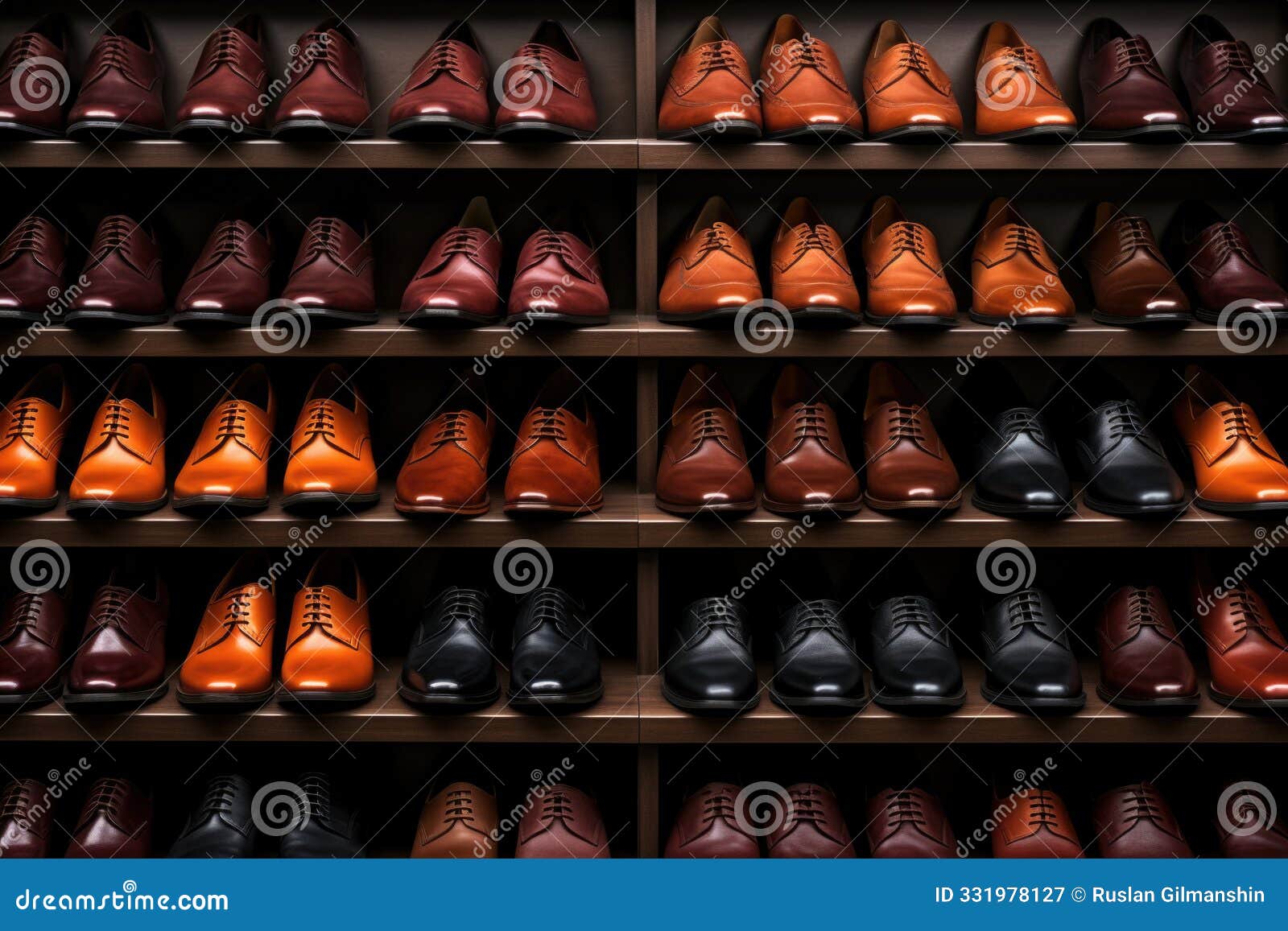 Men S Shoes on Display in a Shoe Store Stock Image - Image of sell ...