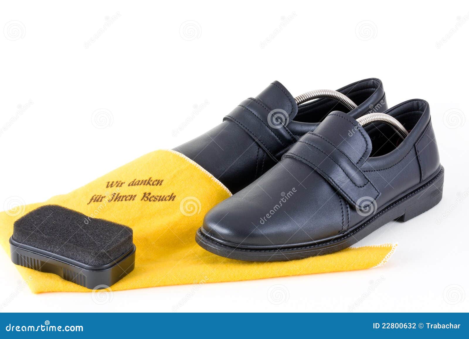 Men s shoes with a sponge stock photo. Image of sponge - 22800632
