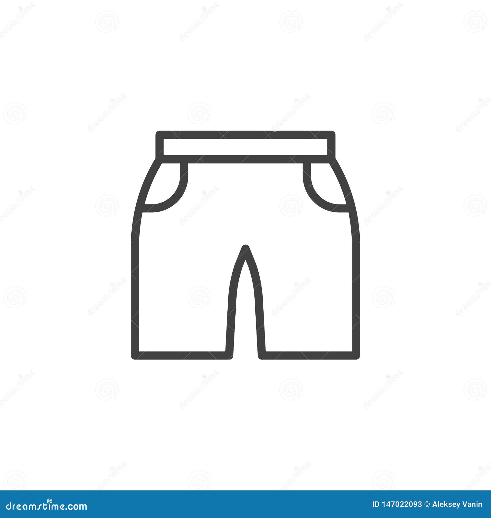 Men`s Shorts Line Icon Stock Vector Illustration Of Perfect 147022093