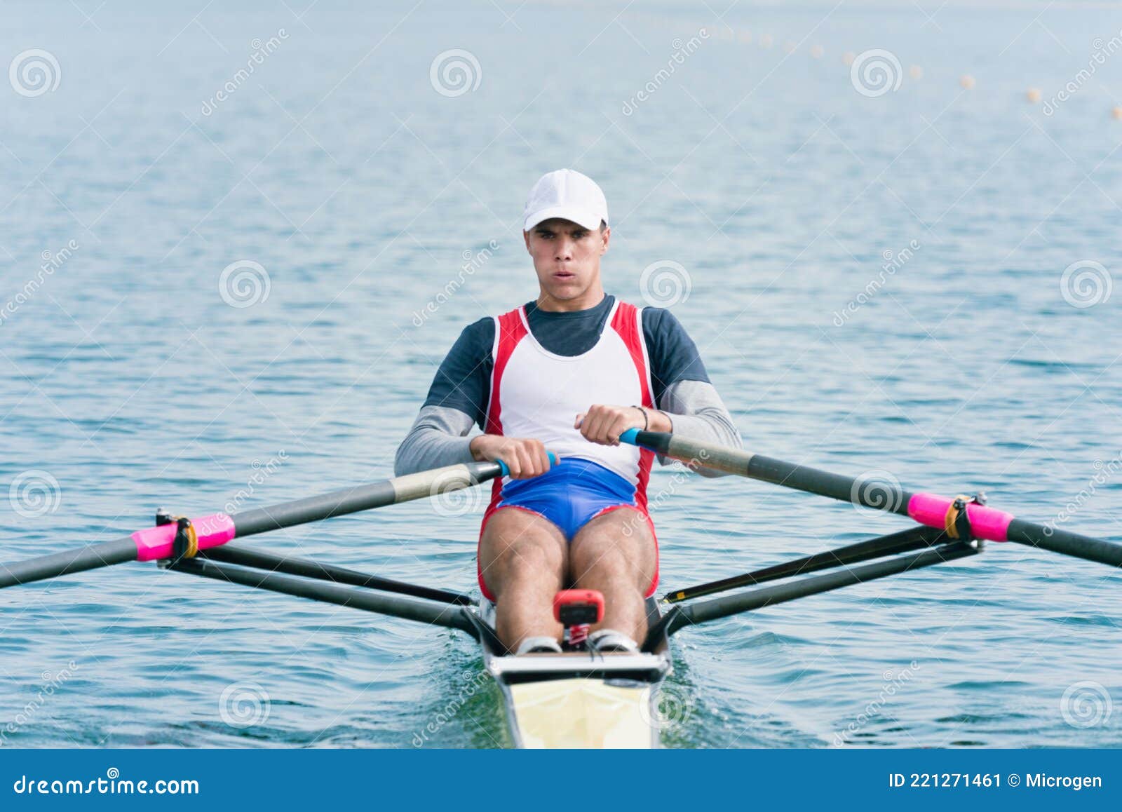 Men`s single scull stock image. Image of mens, competition - 221271461