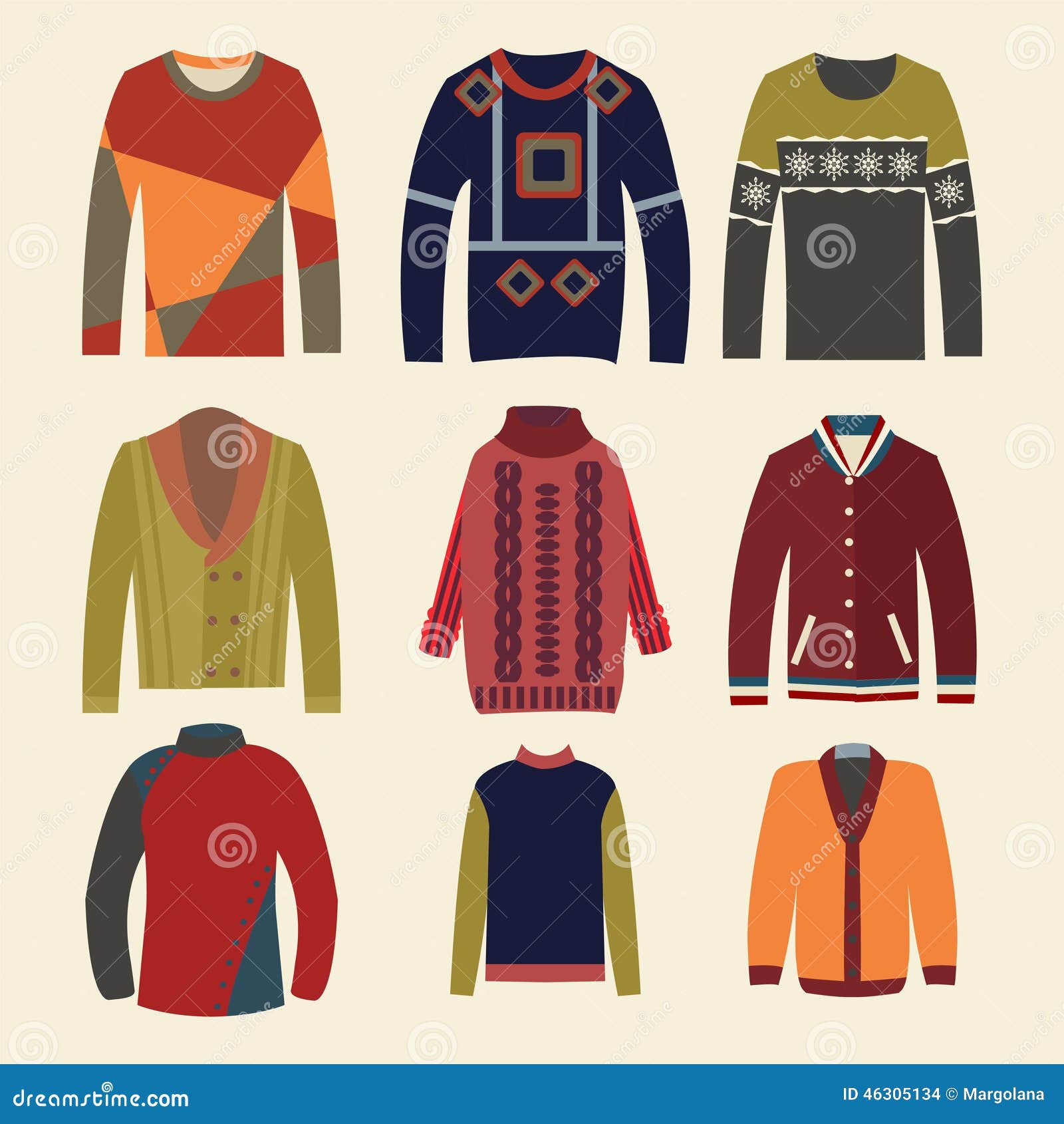 Men S Sweaters - Illustration Stock Vector - Illustration of painting ...