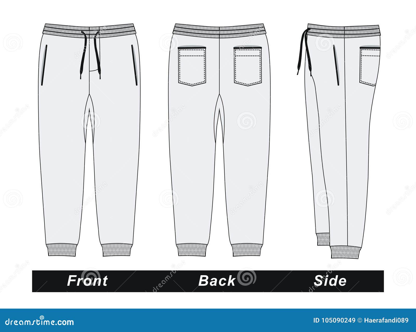 Men`s Trousers White Vector Image Stock Vector - Illustration of ...