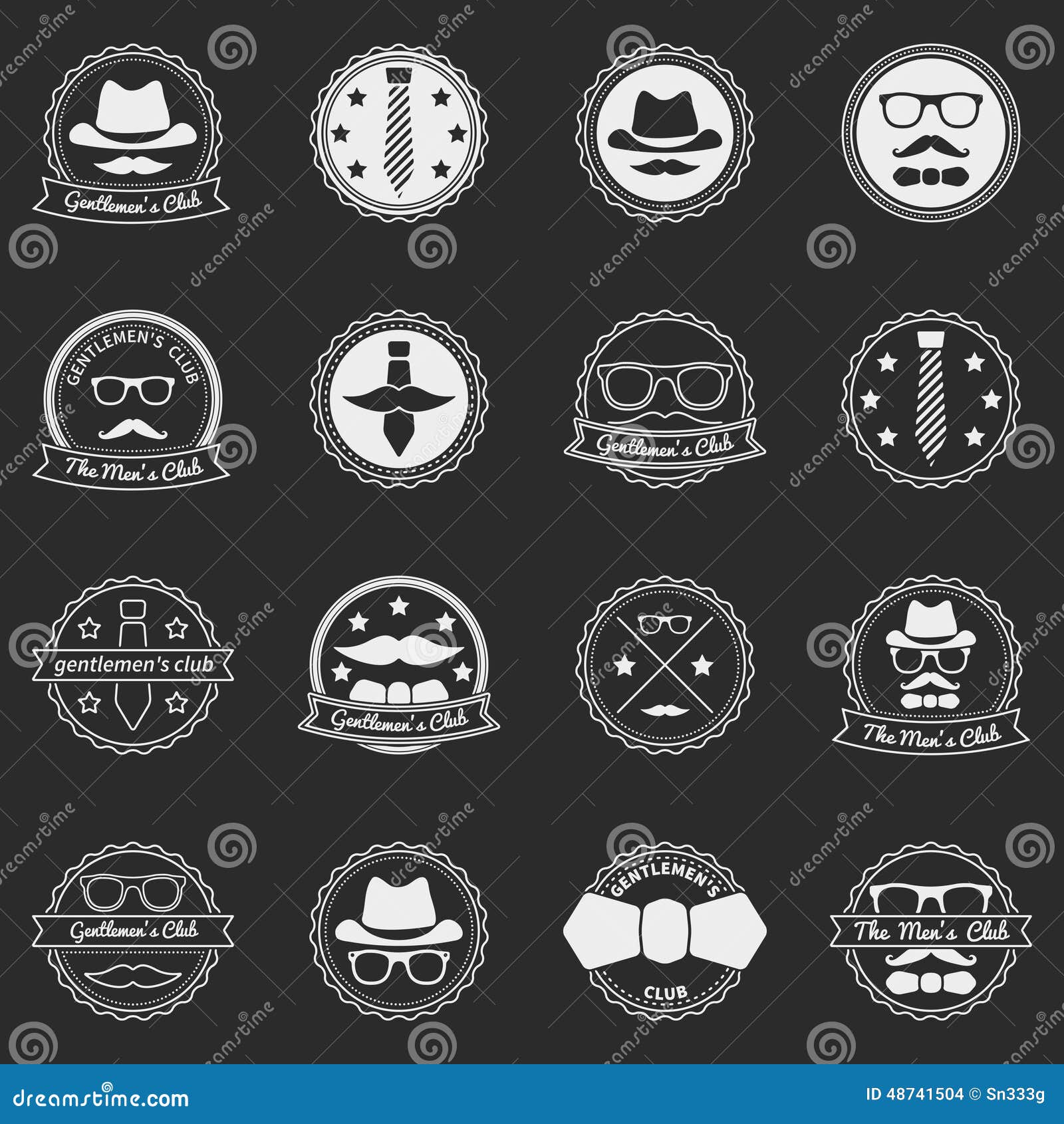 Men S Vector Emblems and Badges Stock Vector - Illustration of modern ...