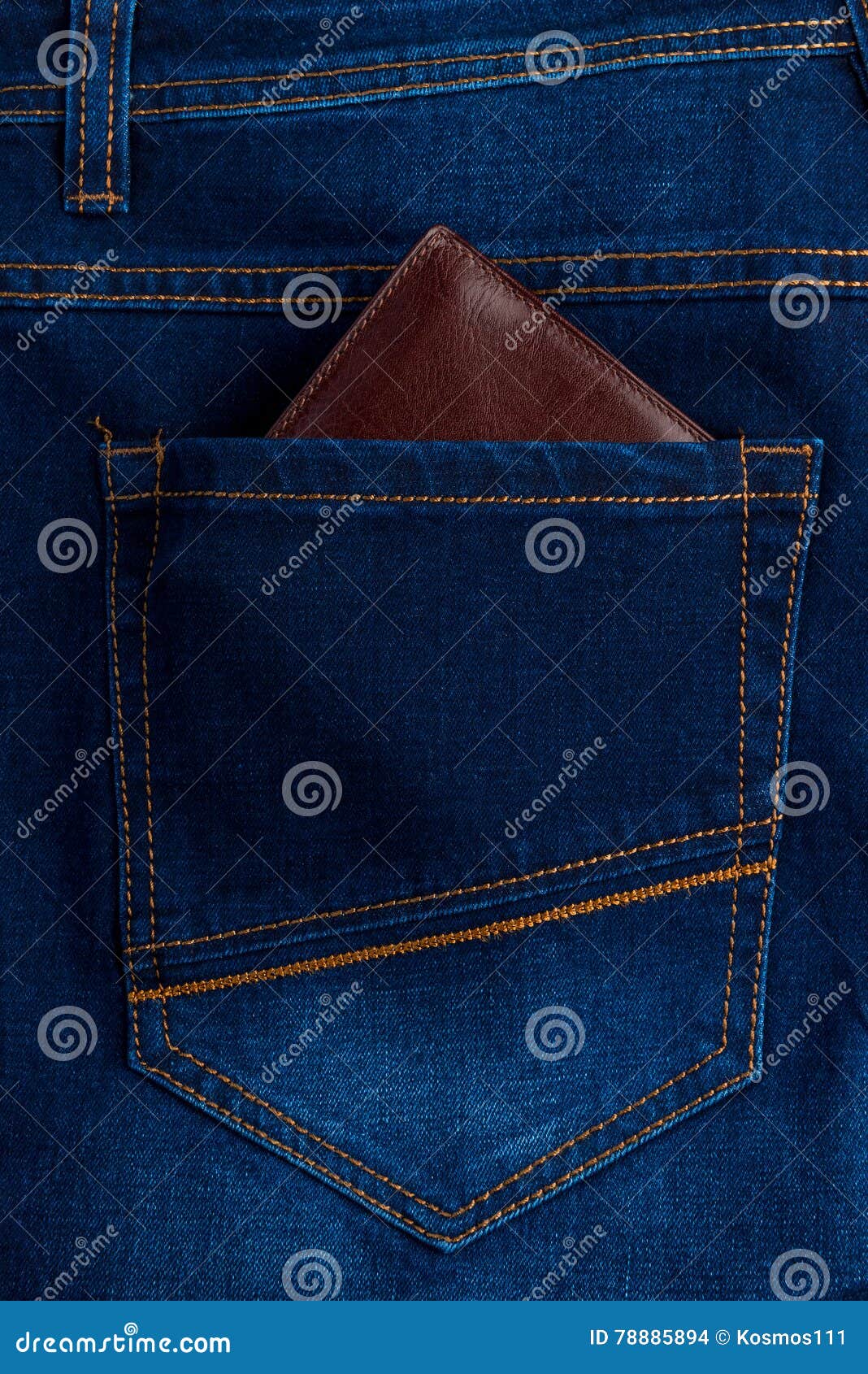 Men S Wallet in the Back Pocket of Jeans Stock Photo - Image of macro ...