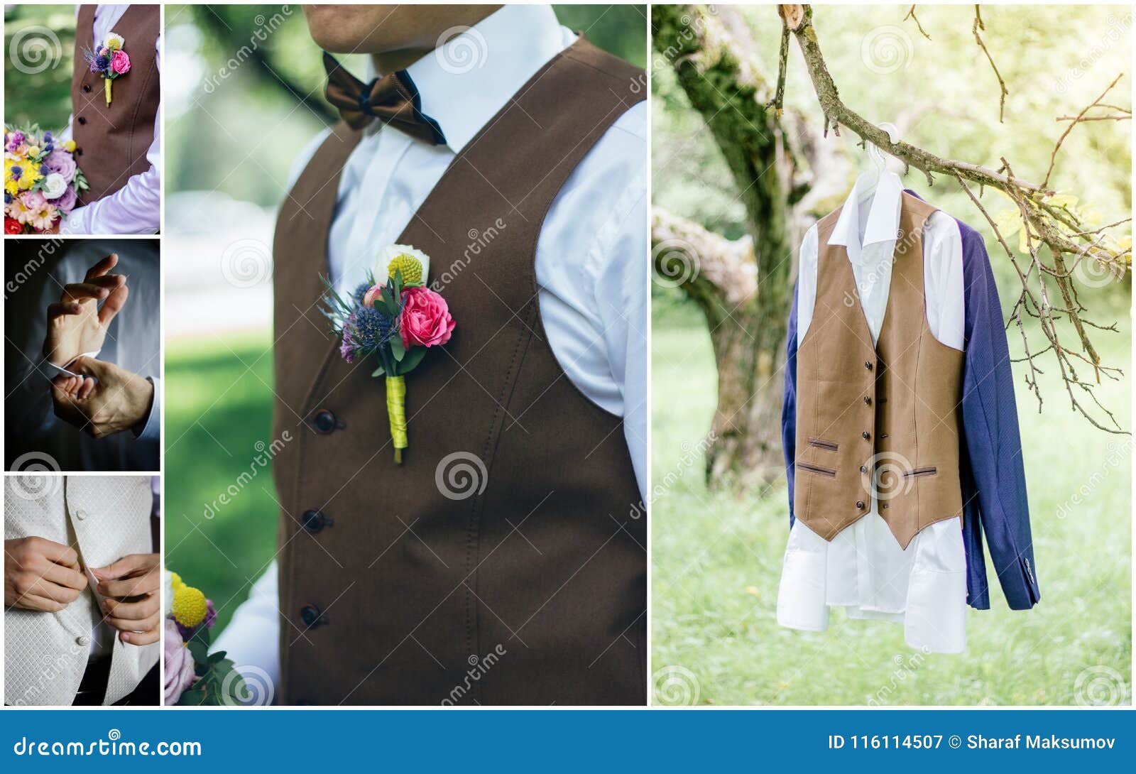 Men S Wedding Suit Collage - Elegant Groom Suits. Stock Image - Image ...