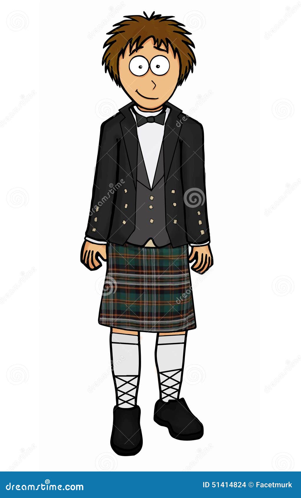 Men S Welsh Clothing Vector Illustration Stock Vector - Illustration of ...