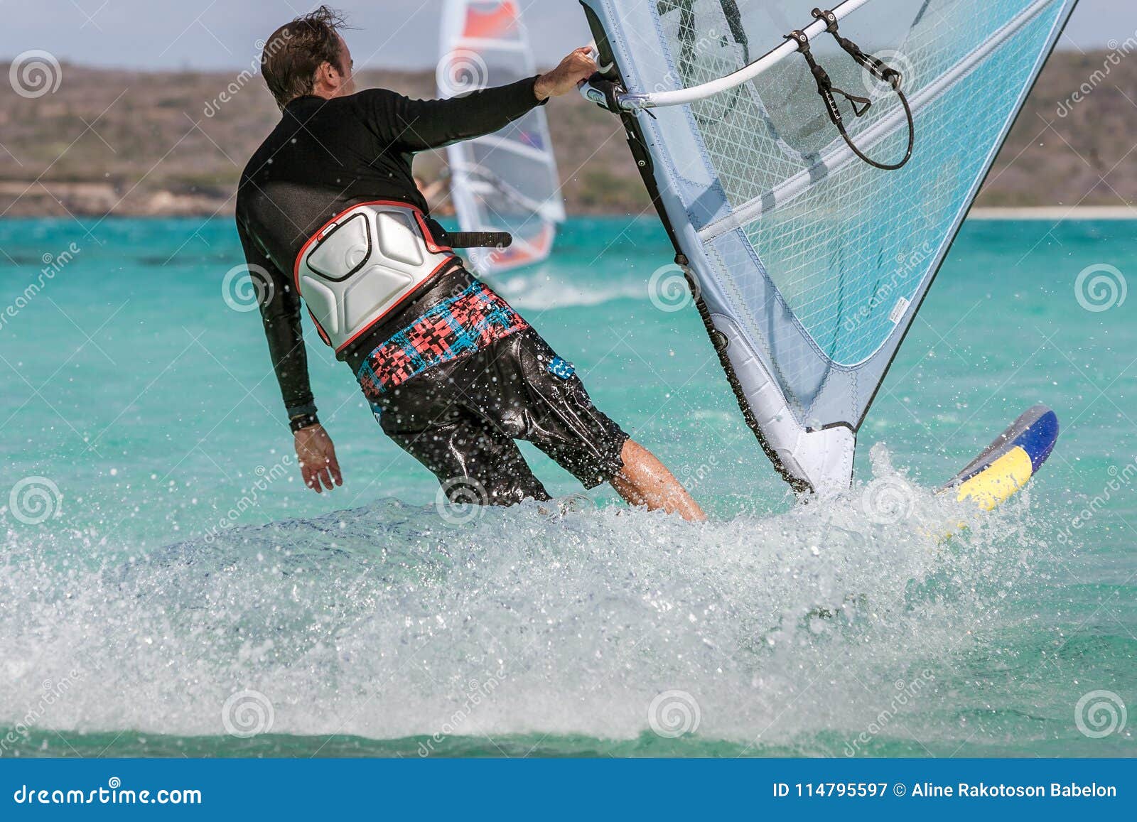 Windsurfer stock image. Image of getaway, aquatic, exotic - 114795597
