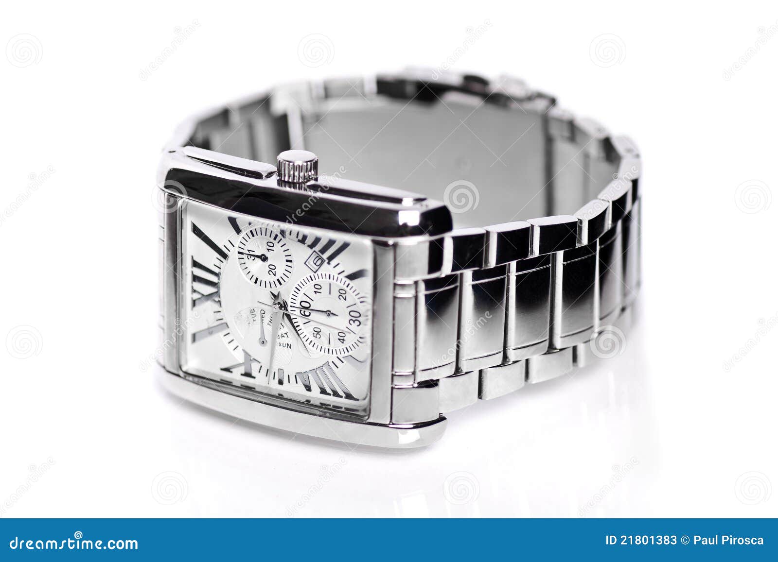 Men S Wrist Watch on White Background Stock Image - Image of time ...