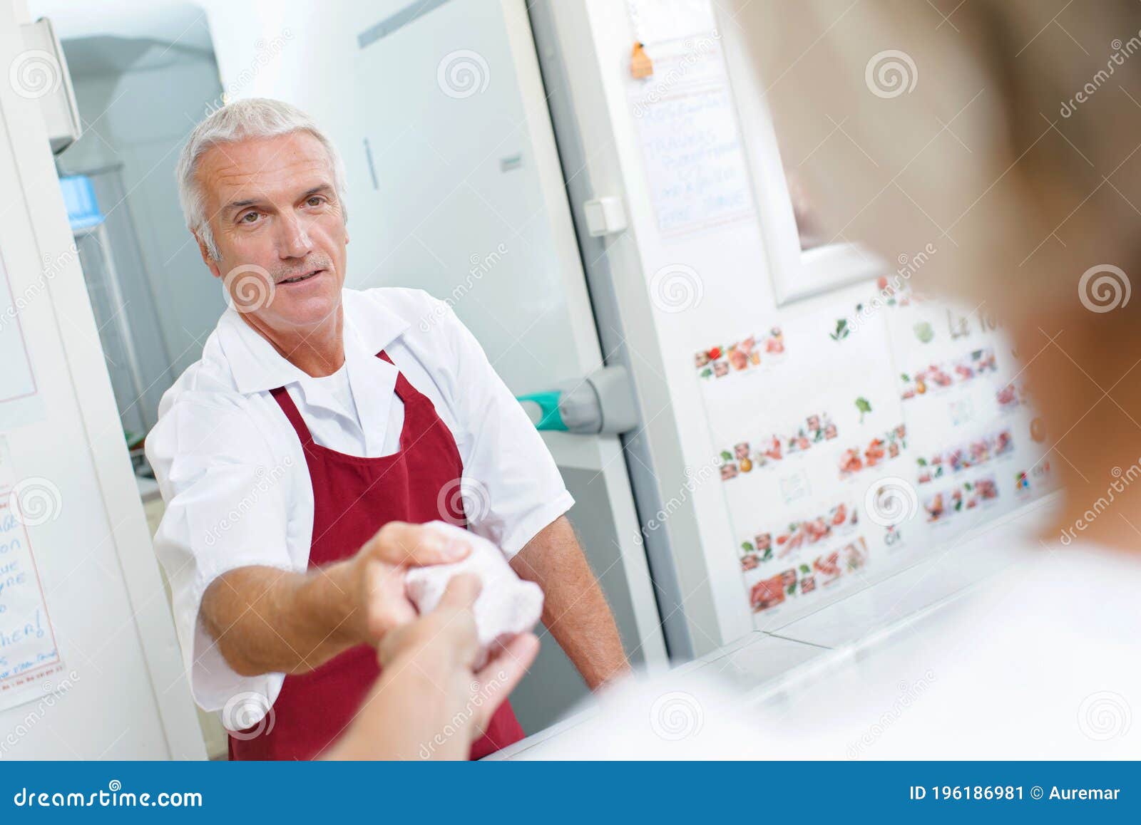 Man serving customer stock image. Image of personal - 196186981