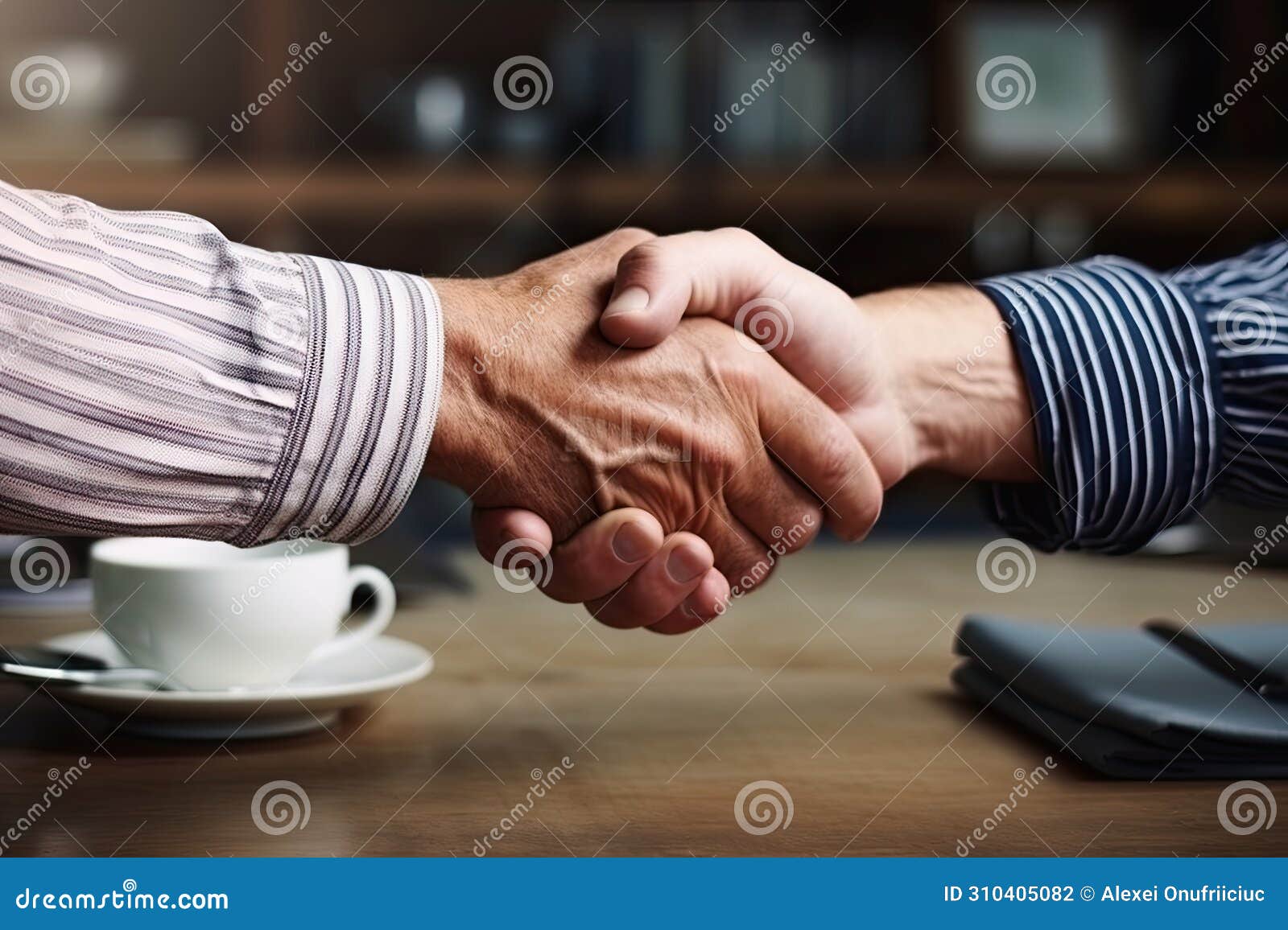 Men Shaking Hands Over the Table Stock Photo - Image of group ...