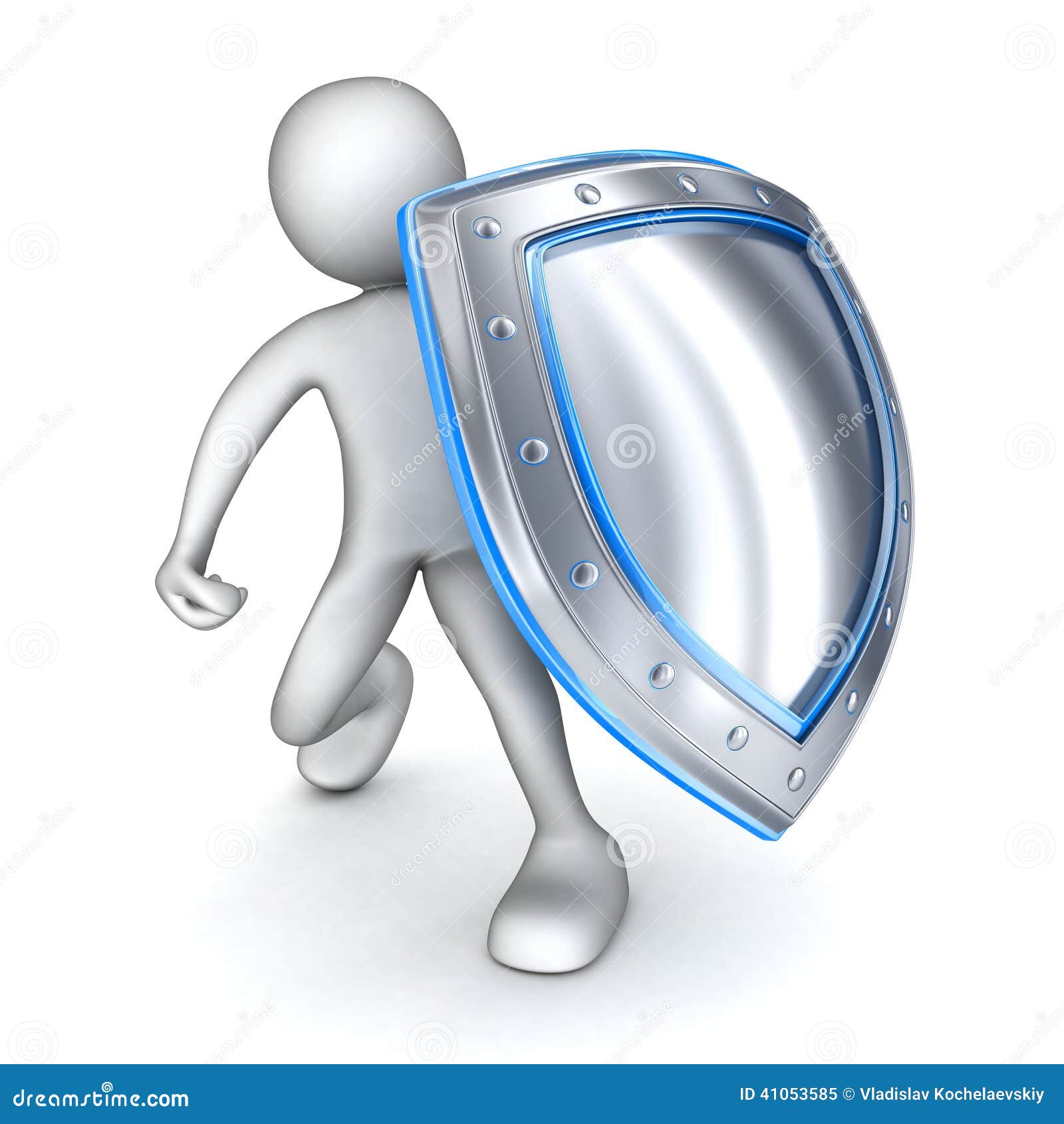 Men and shield stock illustration. Illustration of abstract - 41053585