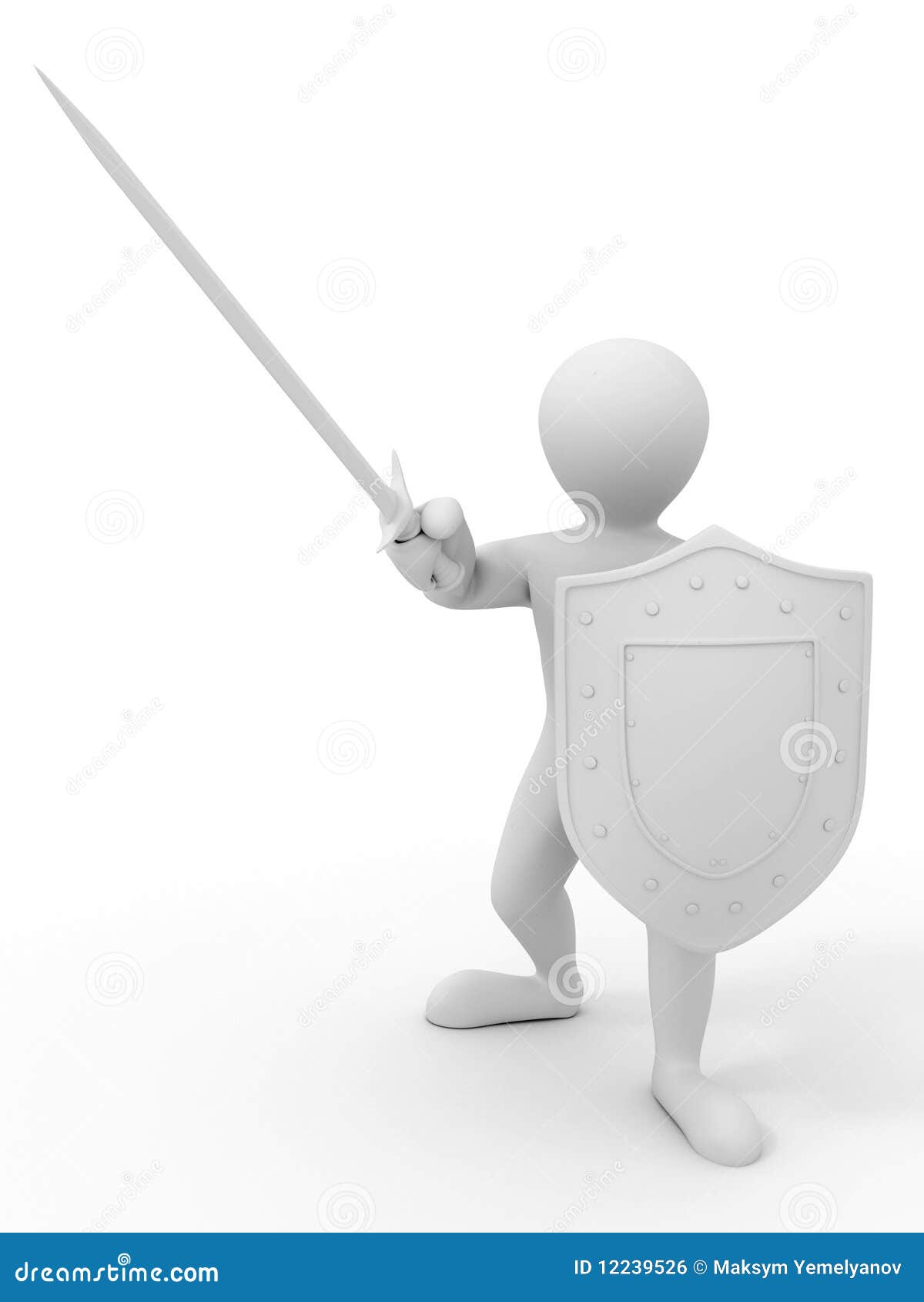 Men with shield and sword stock illustration. Illustration of knight ...