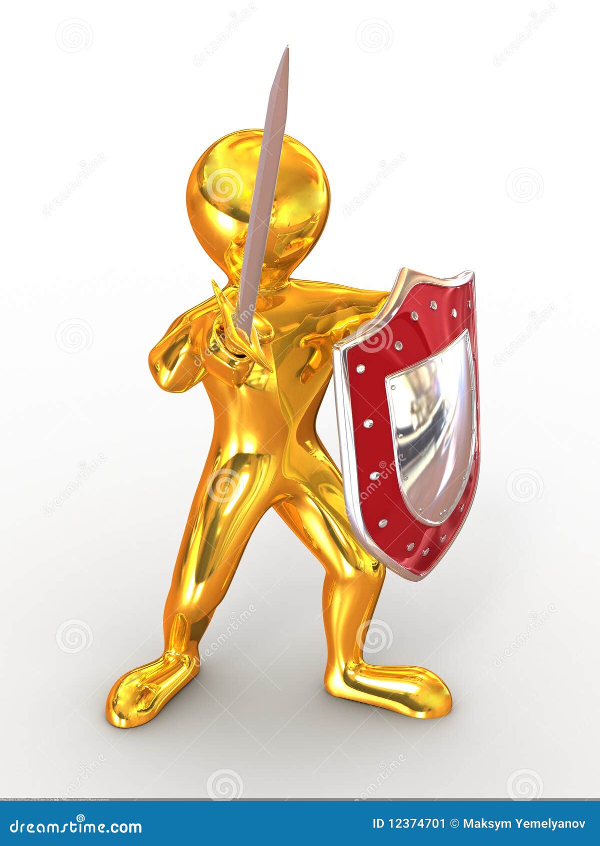 Men with shield and sword stock illustration. Illustration of object ...