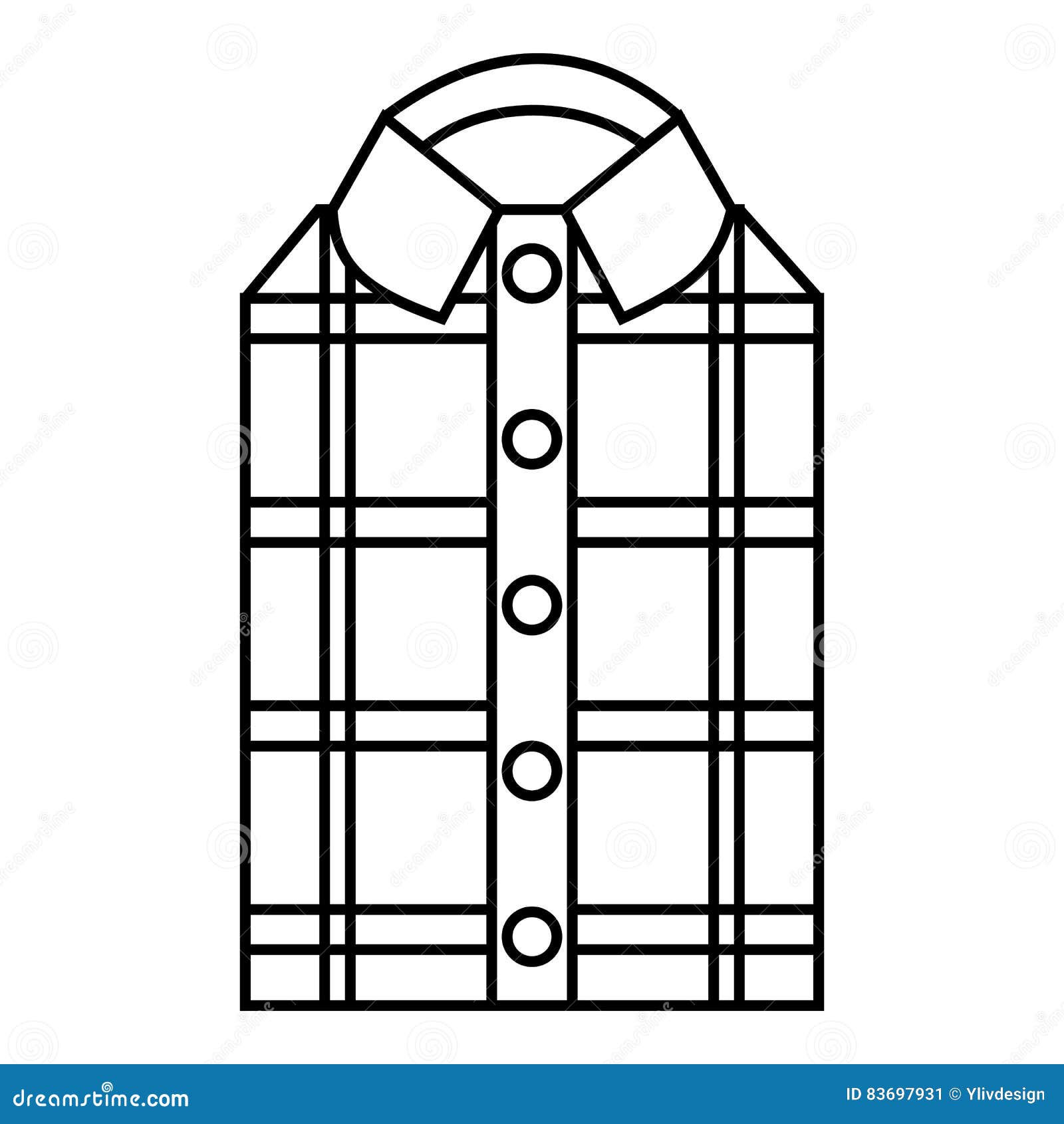 Men Shirt Icon, Outline Style Stock Vector - Illustration of casual ...