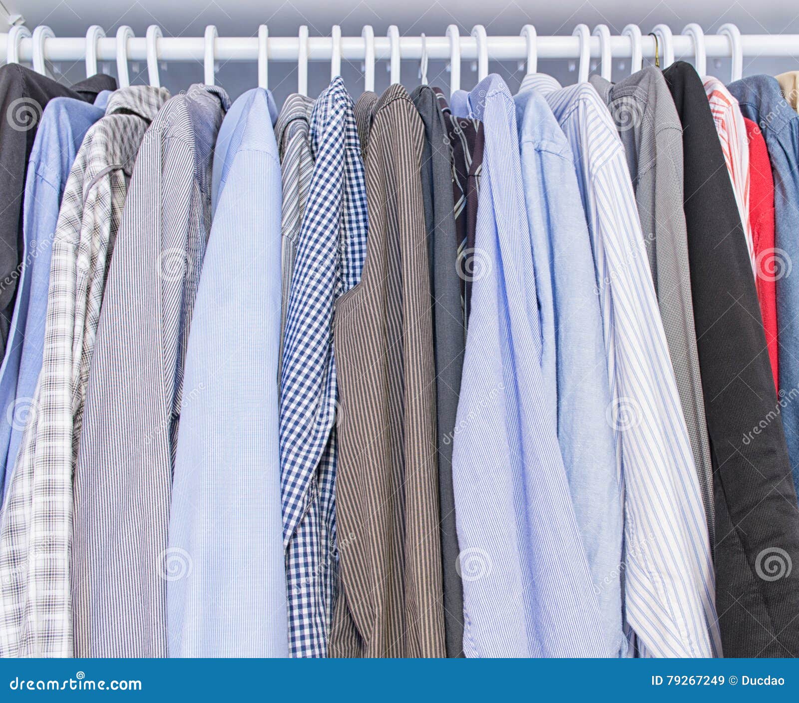Men Shirts Hang on a Clothes Hanger Stock Image - Image of gentleman ...