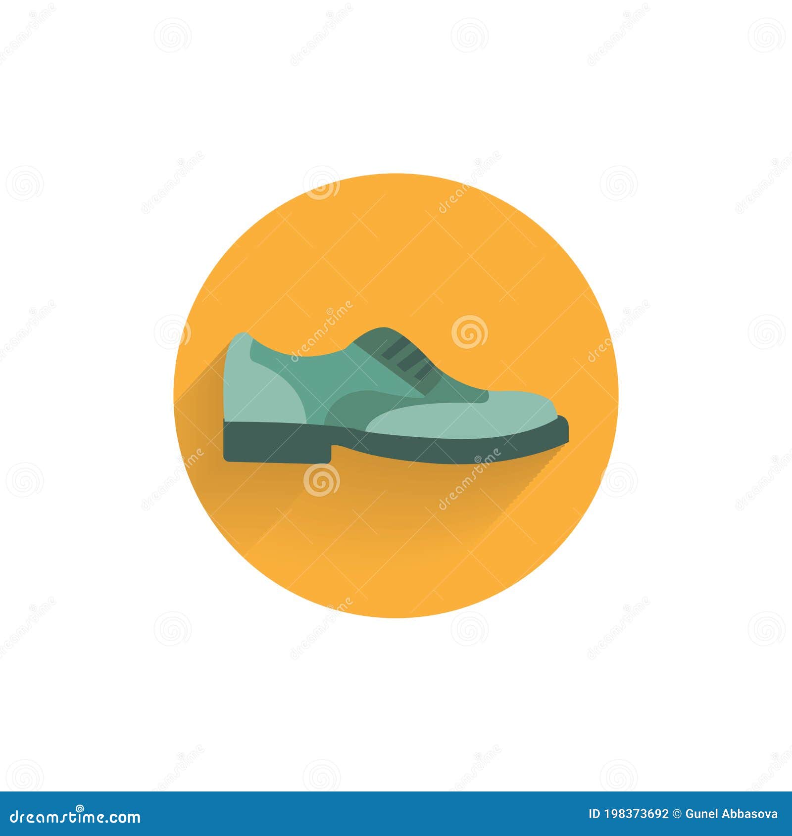 Men Shoes Flat Icon with Shadow. Shoes Flat Icon Stock Vector ...
