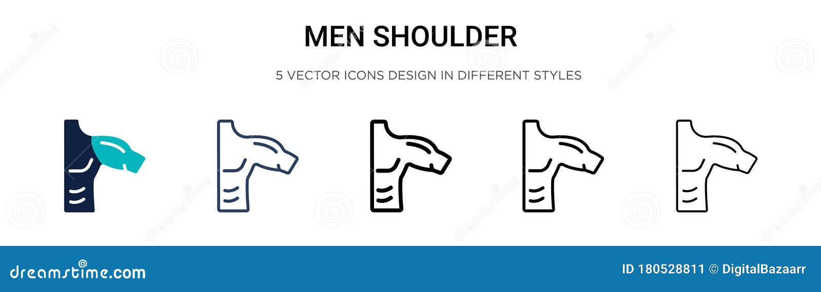 Men Shoulder Icon in Filled, Thin Line, Outline and Stroke Style ...