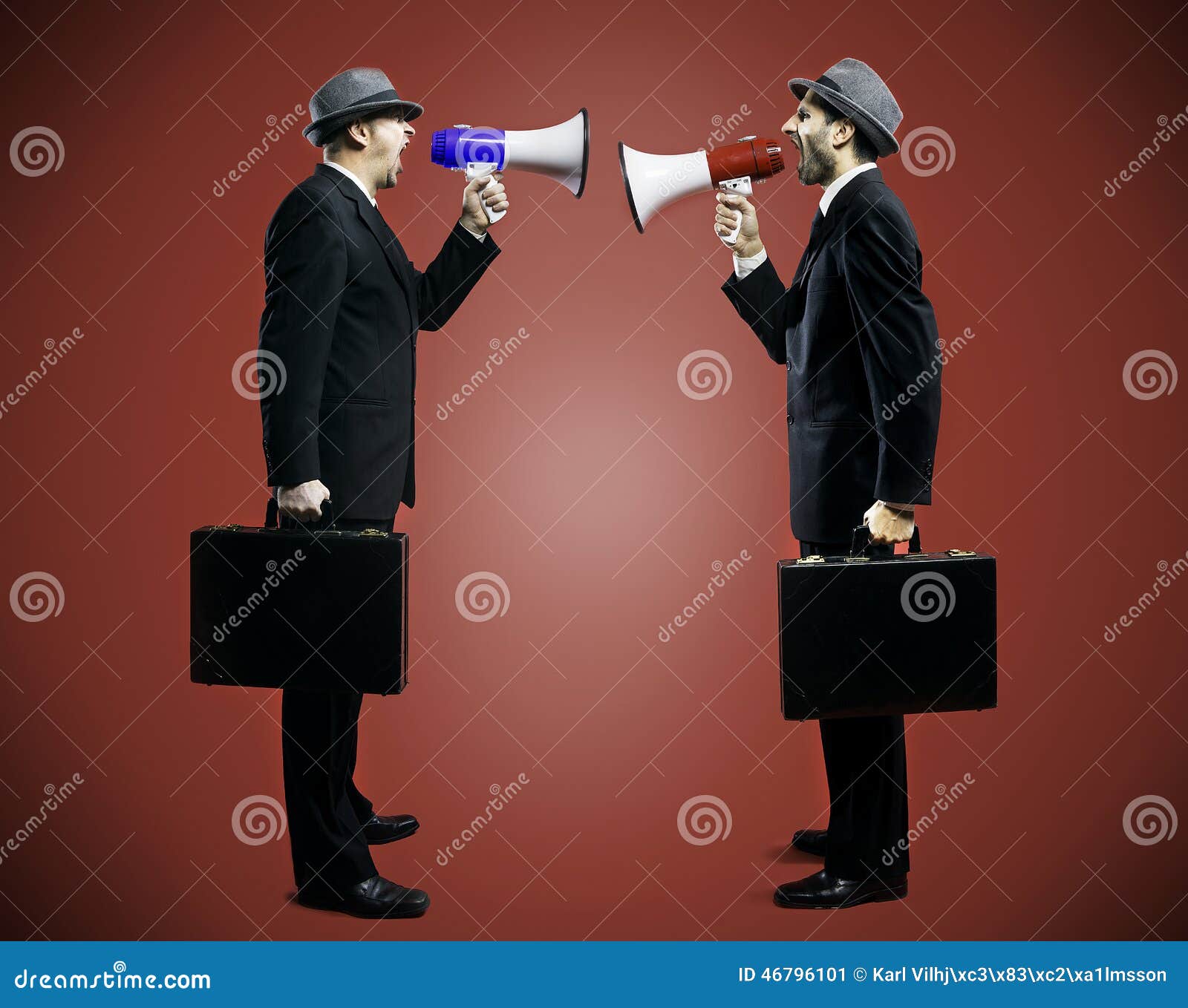 Men Shouting in a Megaphone Stock Image - Image of adult, ideas: 46796101