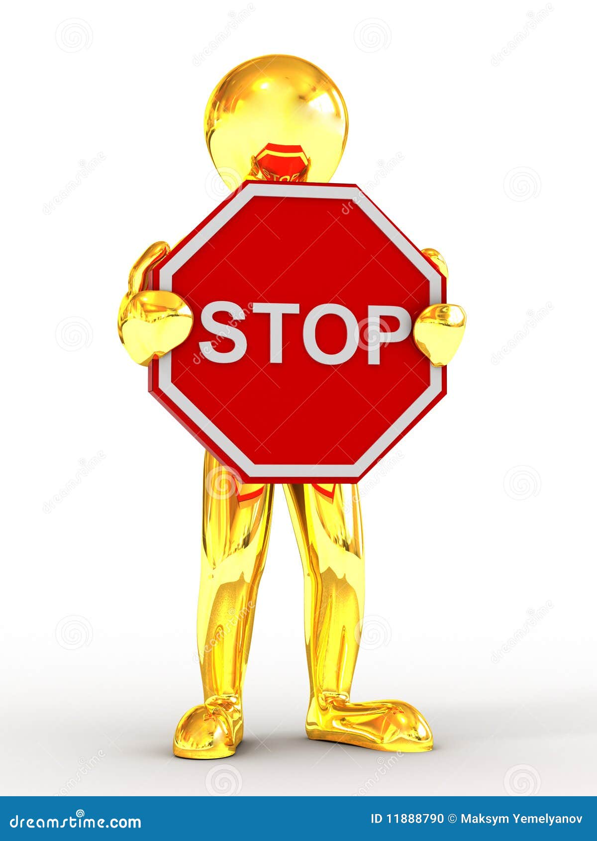 Men with sign stop stock illustration. Illustration of single - 11888790