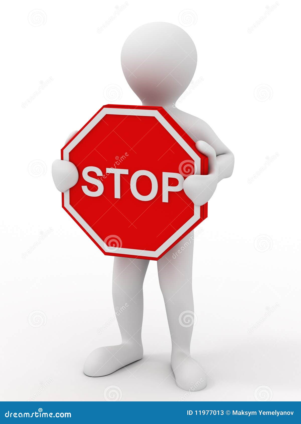 Men with sign stop stock illustration. Illustration of road - 11977013