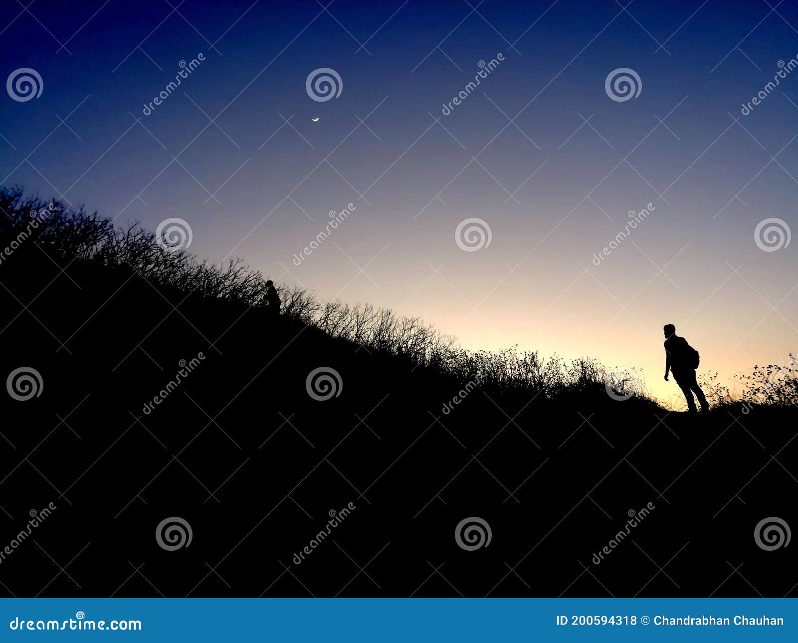Men Silhouette Black Shadow Sunset Background Stock Photo - Image of ...