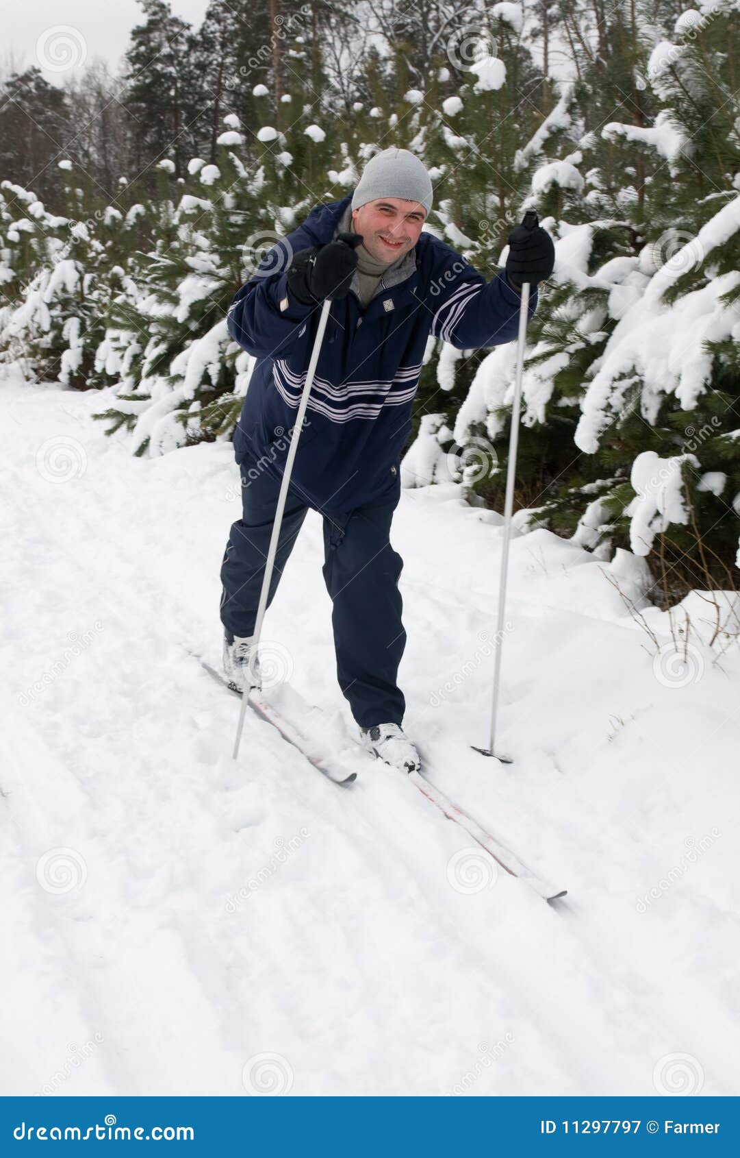 Men on the skiing stock image. Image of nature, skier - 11297797