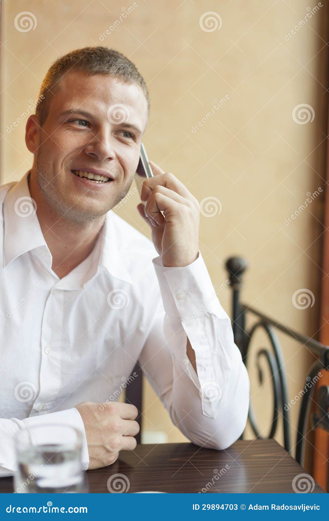 Men speaking on phone stock image. Image of hand, smile - 29894703