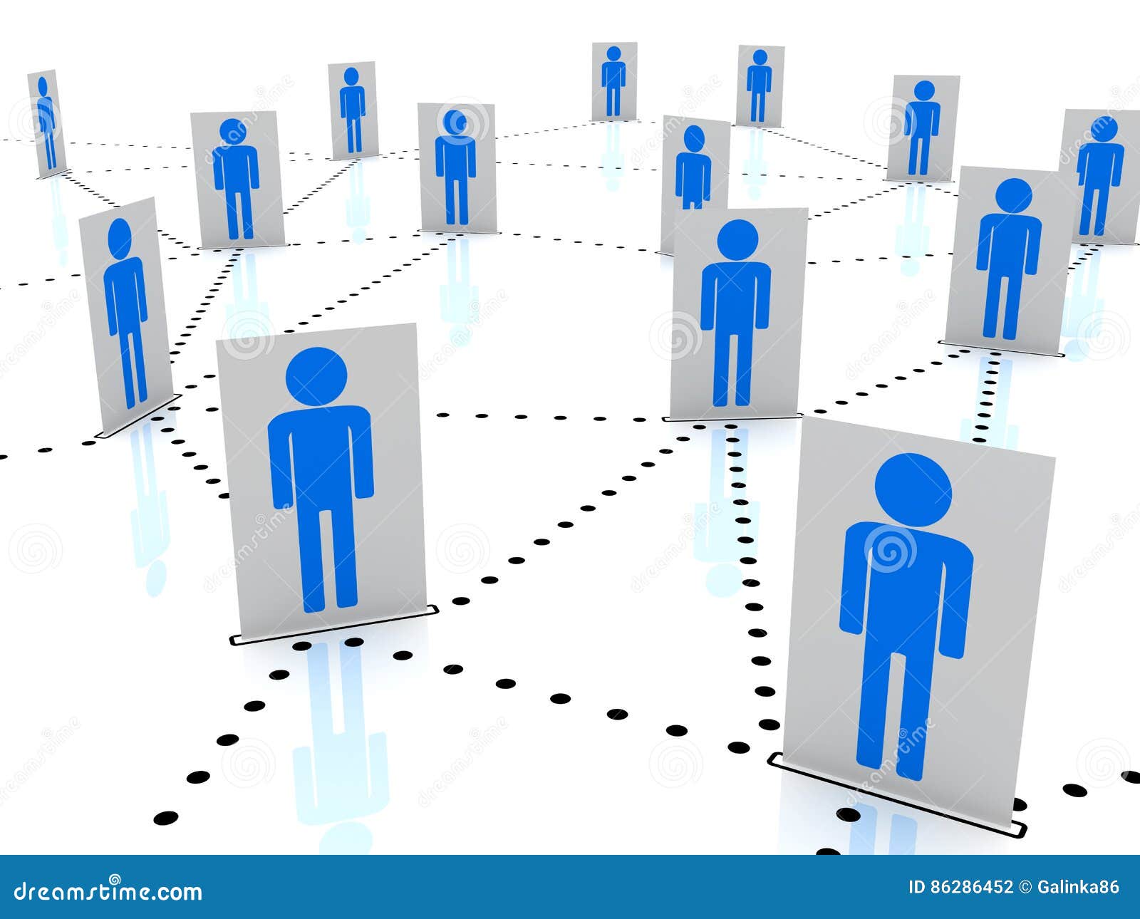Men in social network map stock illustration. Illustration of link ...