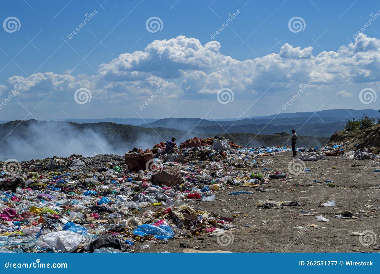 Men Sorting Garbage for Recycling in a Dumping Ground of Food and ...