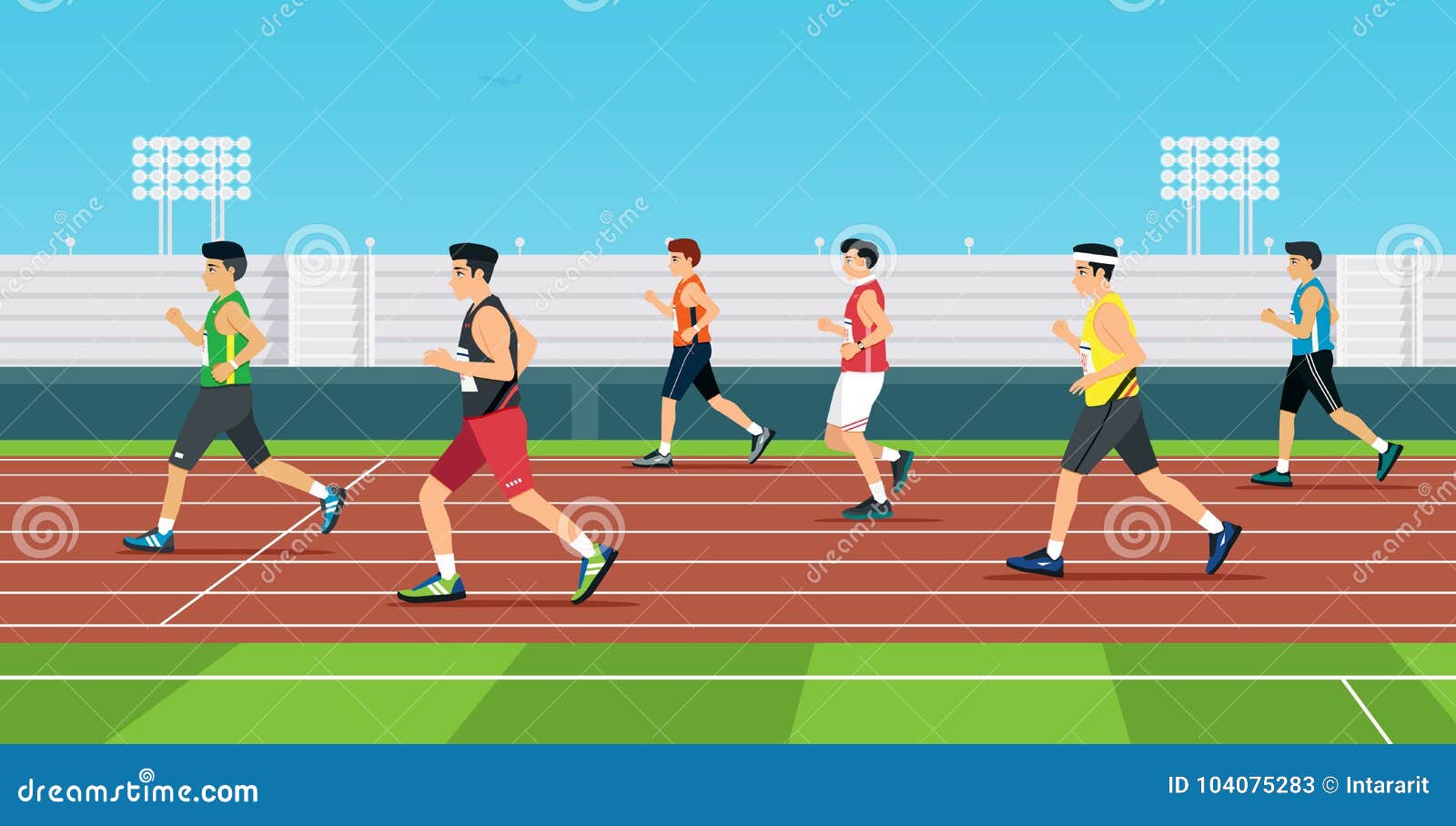 Men is sprint race stock vector. Illustration of speed - 104075283