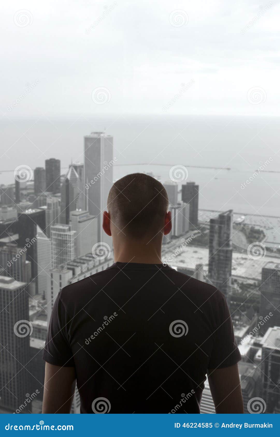 Men Standing on the Rooftop Stock Image - Image of roof, city: 46224585