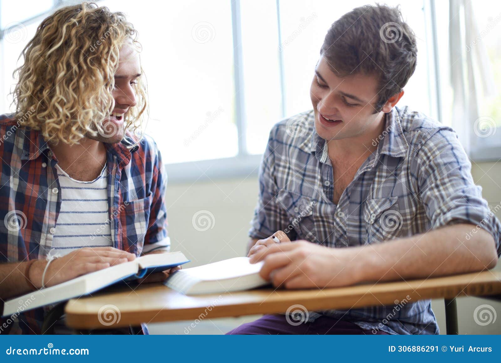 Men, Students and Textbook in University with Teamwork for Education ...