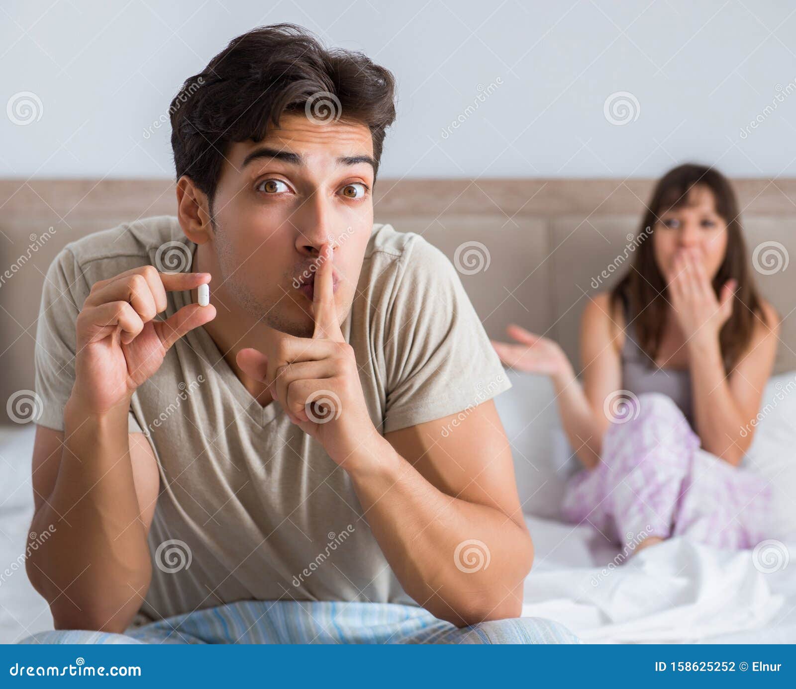 Man Suffering from Impotency with Pill Stock Photo - Image of adult ...