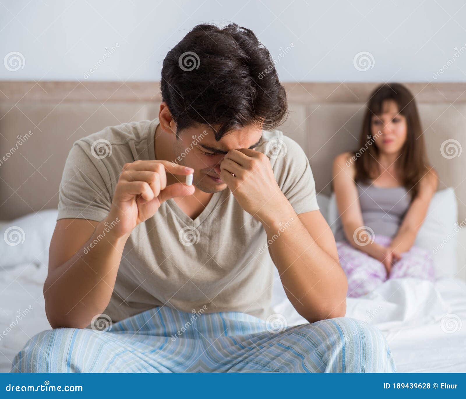 Man Suffering from Impotency with Pill Stock Photo - Image of impotency ...