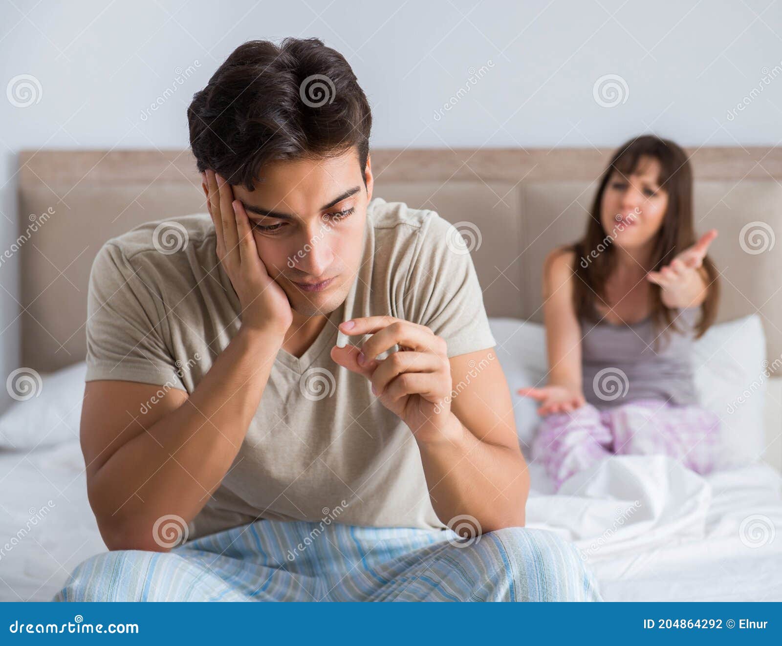 Man Suffering from Impotency with Pill Stock Photo - Image of ...