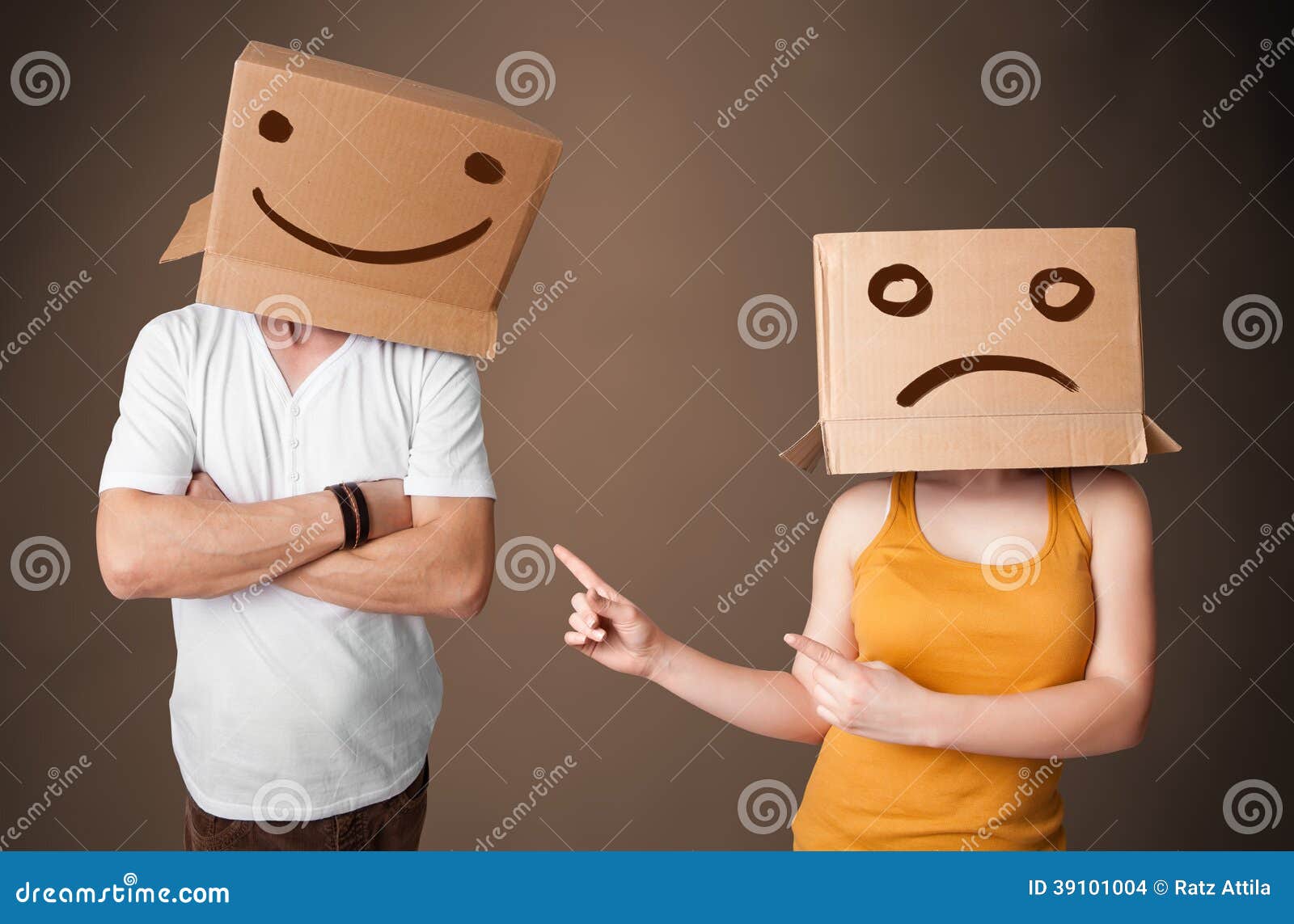 Men in Suit Gesturing with Drawn Smiley Faces Stock Photo - Image of ...