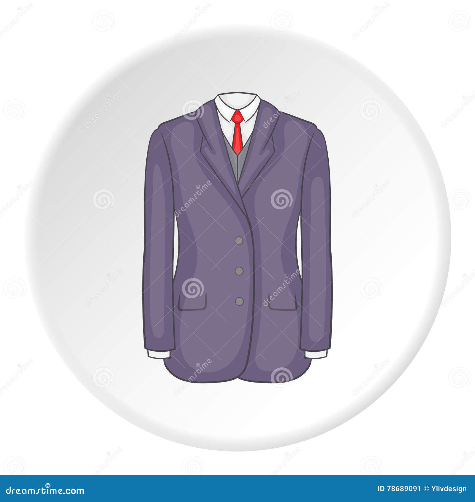 Men Suit Icon, Cartoon Style Stock Vector - Illustration of elegance ...