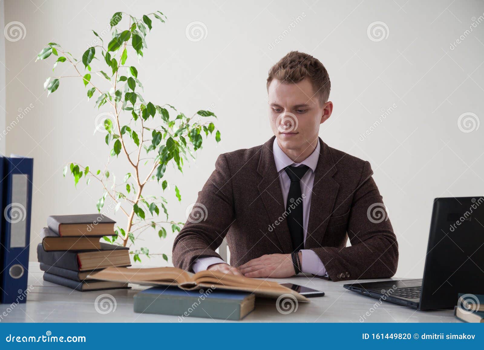 Men in Suits Working at the Computer in the Office Stock Photo - Image ...