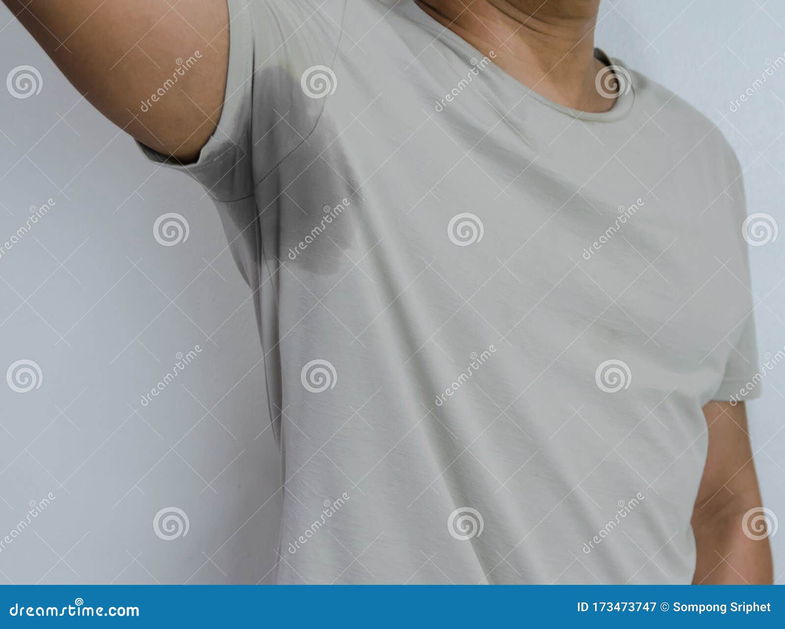 Men with Sweating Armpit and Has Body Odor Stock Image - Image of ...