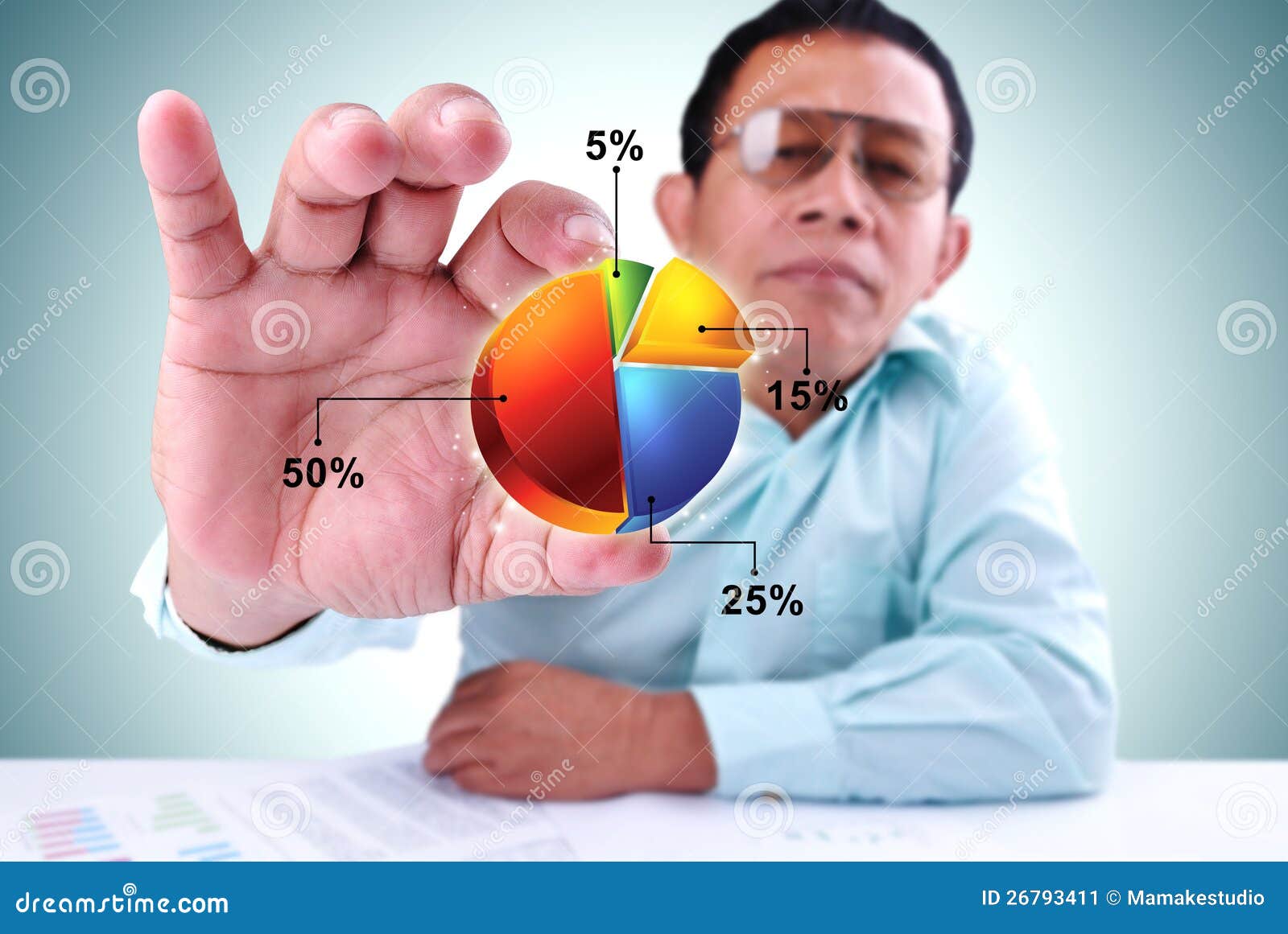 Men take a diagram stock image. Image of improvement - 26793411