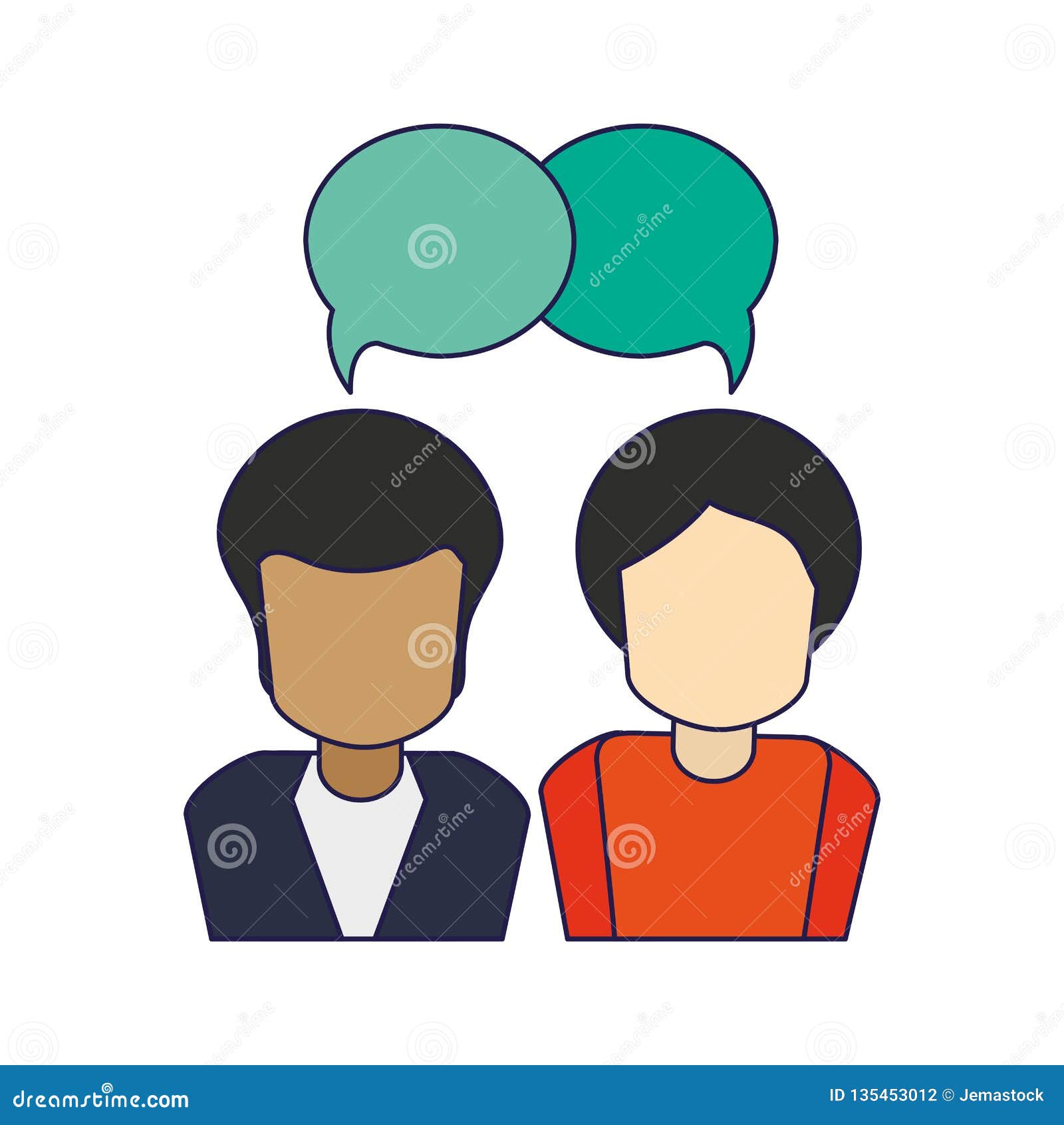 Men talking avatar stock vector. Illustration of social - 135453012