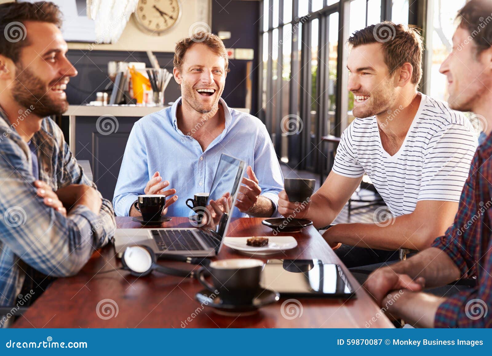 Men Talking at a Coffee Shop Stock Image - Image of focus, casual: 59870087