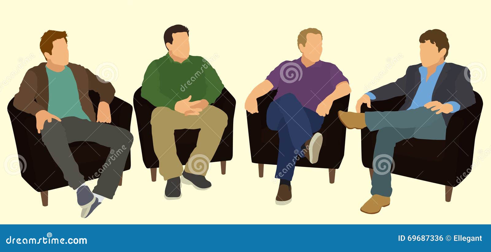 Men Talking with Each Other Stock Vector - Illustration of brotherhood ...