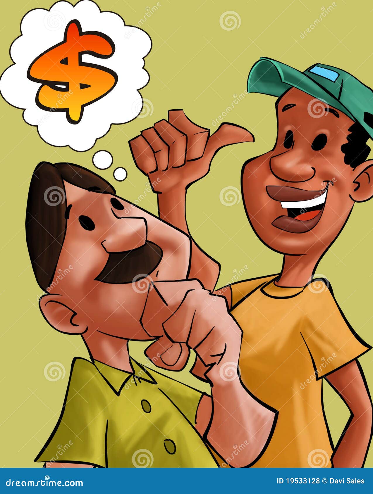 Men talking about money stock illustration. Illustration of message ...