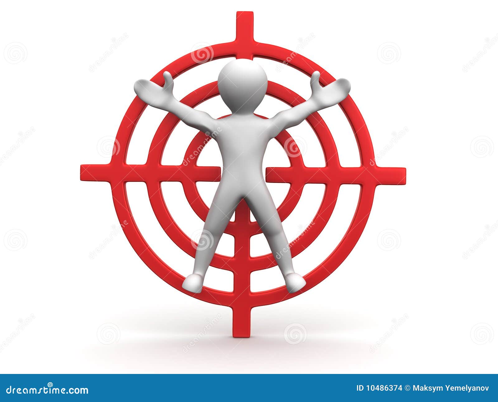 Men on target stock illustration. Illustration of figure - 10486374