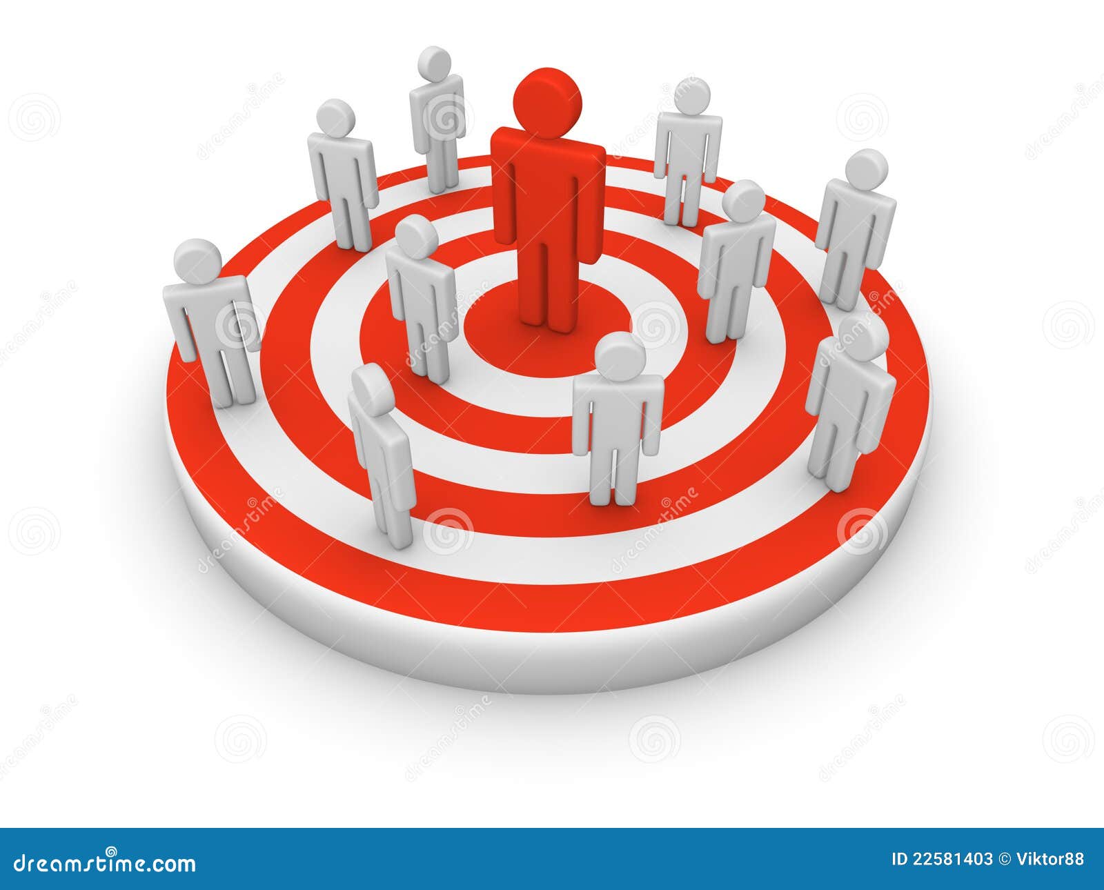 Men on target stock illustration. Illustration of leadership - 22581403